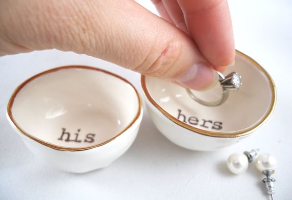 His and hers ring holder store