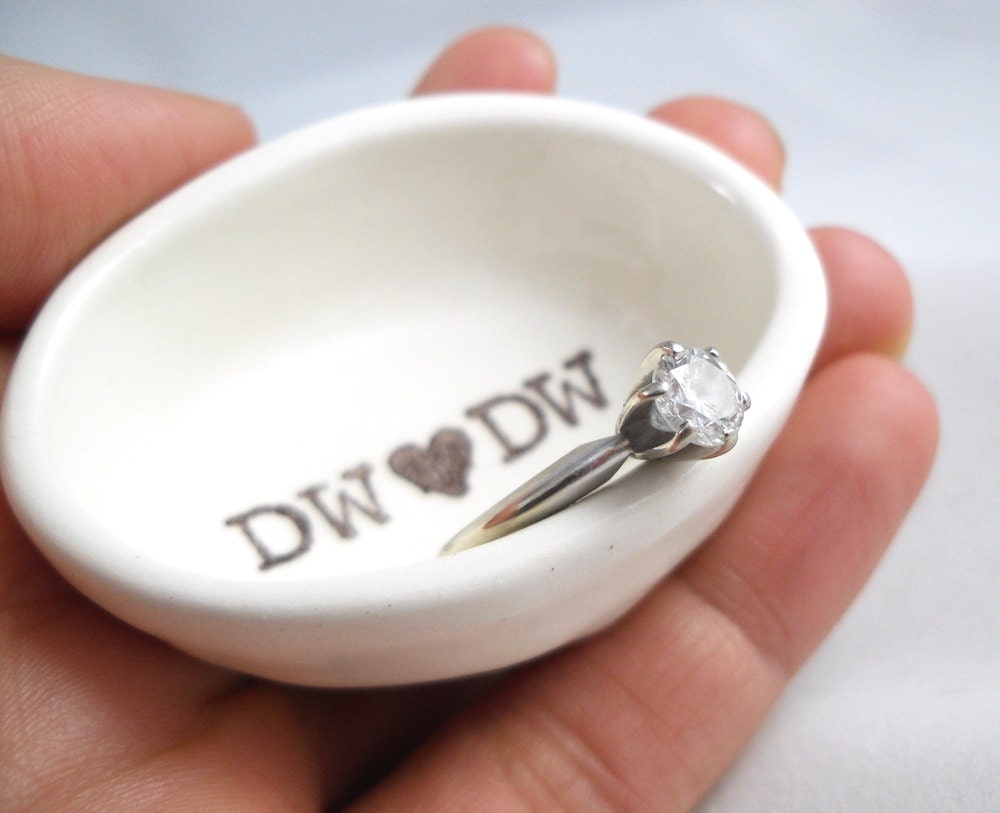 Handmade CUSTOM RING DISH, Engagement Gift, Wedding Gift, Bridal Shower ...