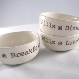 Any Custom Text PILL DISHES / Home Organization / Busy Mom / Gift for ...