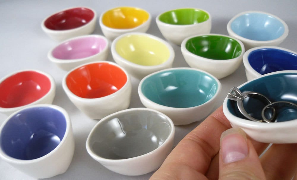 47 Pieces of Custom Ceramic Bowls - Brightly Glazed Pottery ...