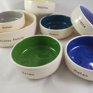 FRONT & BACK Text Personalized Set of Scripture Bowls for the Family ...