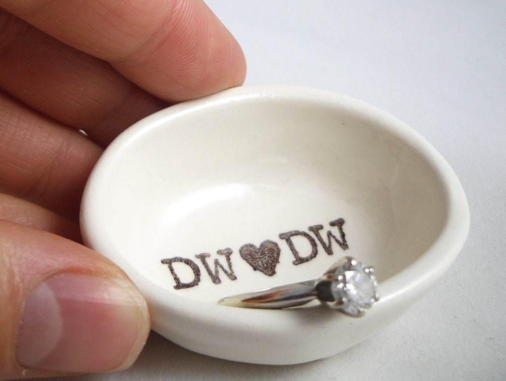 Handmade CUSTOM RING DISH, Engagement Gift, Wedding Gift, Bridal Shower ...