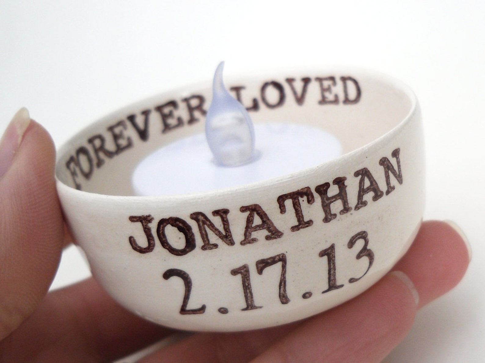 MEMORIAL GIFT Custom Candle Holder Personalize Remembrance | Etsy