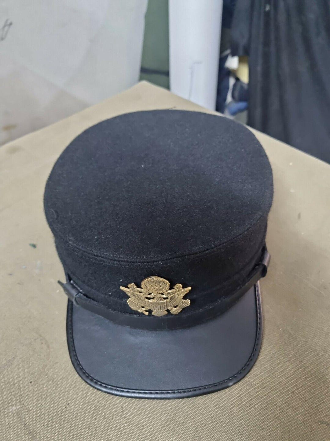 USA Military Cap Hat Kepi - USA Officer Visor Navy Army Militaria Cap ...