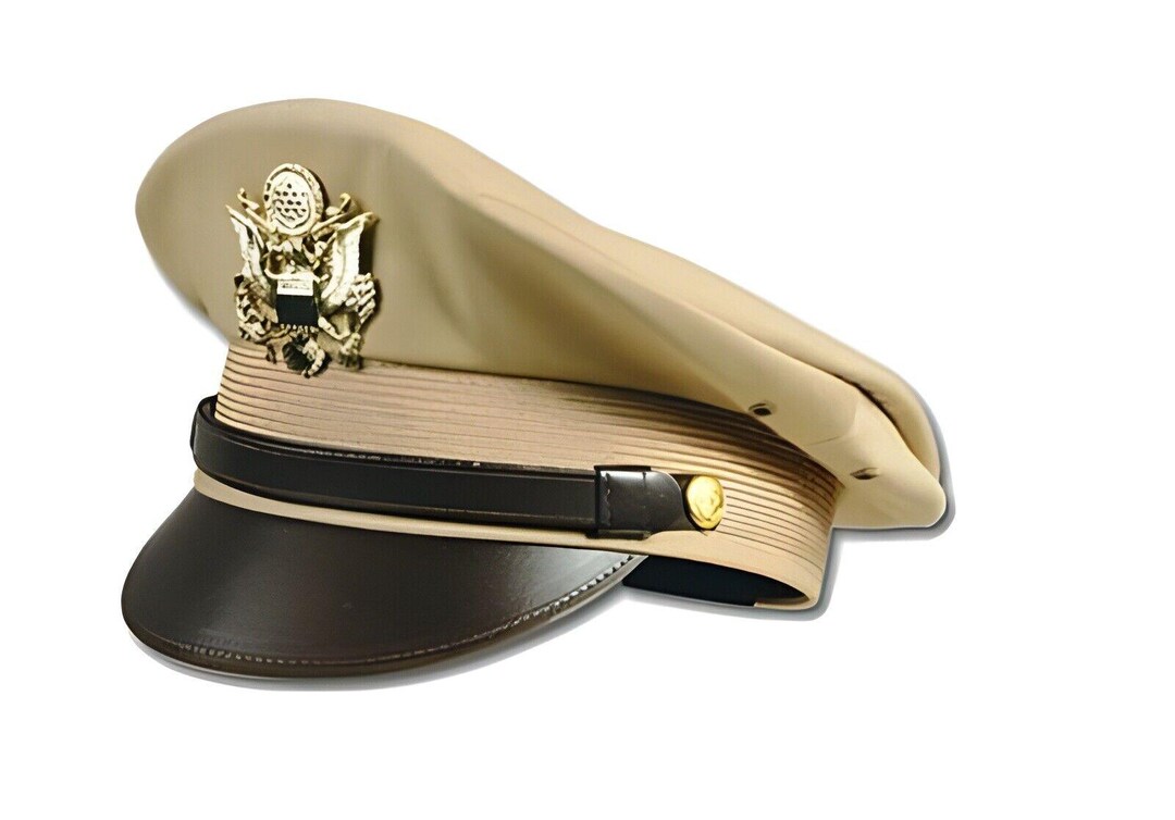 USA Military Cap Hat Kepi - USA Officer Visor Navy Army Militaria Cap ...