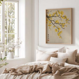 Ginkgo Tree Wall Art Print – Japanese Botanical Decor, Minimalist ...