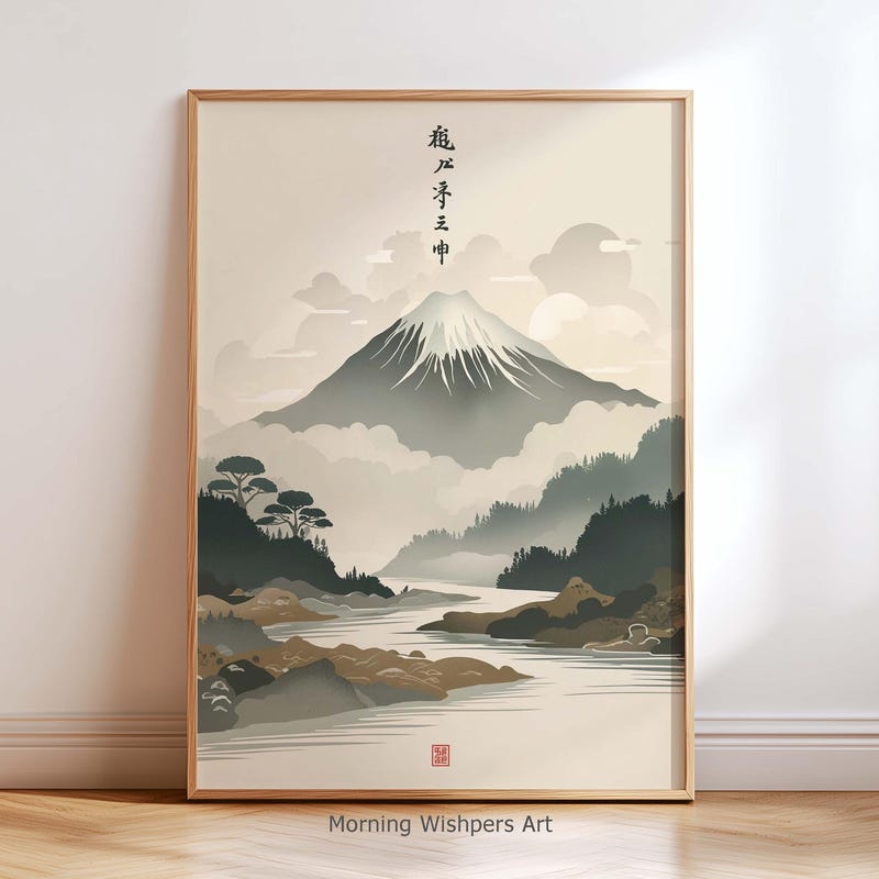 Japandi Nature Wall Art - Etsy
