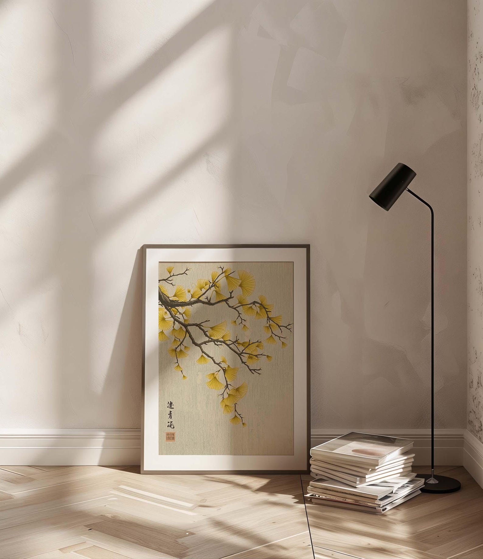 Ginkgo Tree Wall Art Print – Japanese Botanical Decor, Minimalist ...