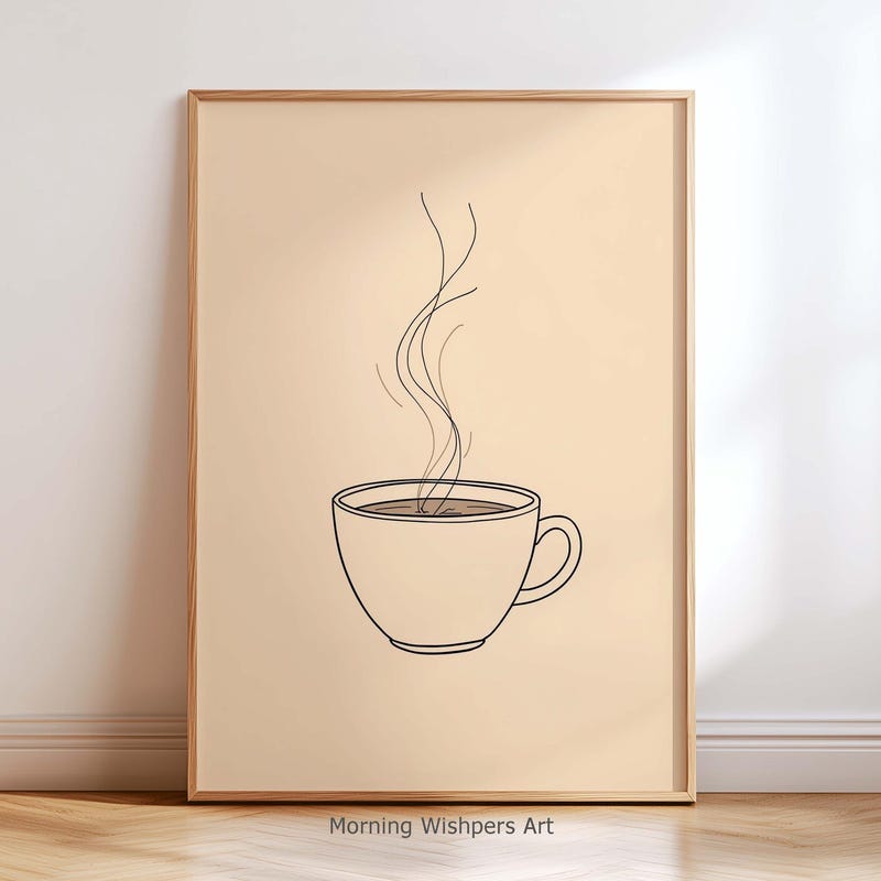 Coffee Simple Drawing - Etsy UK
