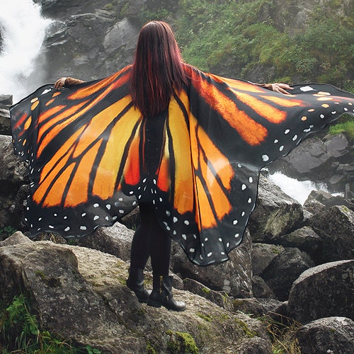 Butterfly Wings Monarch Cape Cloak Wings Costume Short Small - Etsy