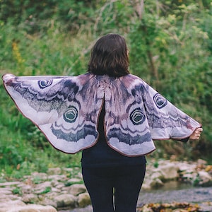 Moth Butterfly Cape Emperor Moth Cloak Dance Wings Costume Short Small ...