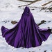 Purple Velvet Hooded Cloak - Fantasy Costume Cape - Etsy