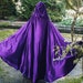 Purple Velvet Hooded Cloak - Fantasy Costume Cape - Etsy