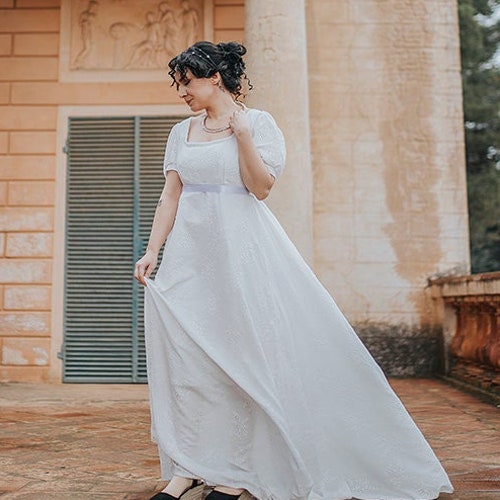 Regency Dress Bridgerton Wedding Dress Royalcore Costume - Etsy
