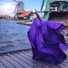 Purple Cape Damasc Cloak With Hood Long Hooded Cape Medieval Fantasy ...