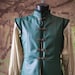 Green Faux Leather Surcoat - Renaissance Unisex Jerkin Vest Open Front ...