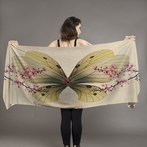 Dragonfly Sakura Butterfly Scarf Wings Fairy Bohemian Monarch - Etsy