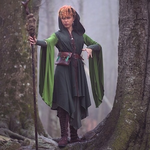 Hooded Green Ranger Surcoat – Unisex Renaissance Costume Vest - Etsy