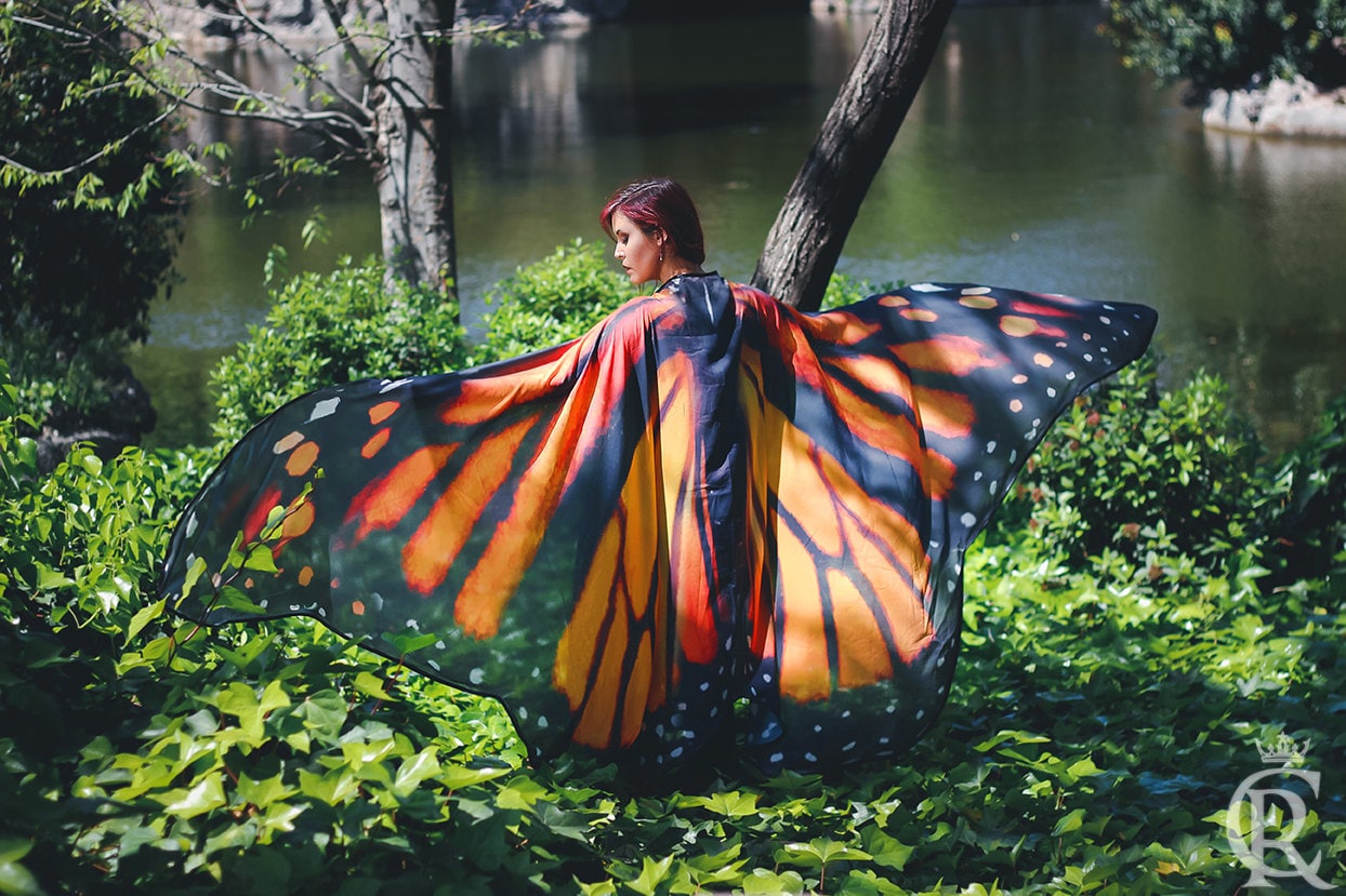 Butterfly Wings Monarch Cape Costume Adult Fairy Wings Chiffon - Etsy ...