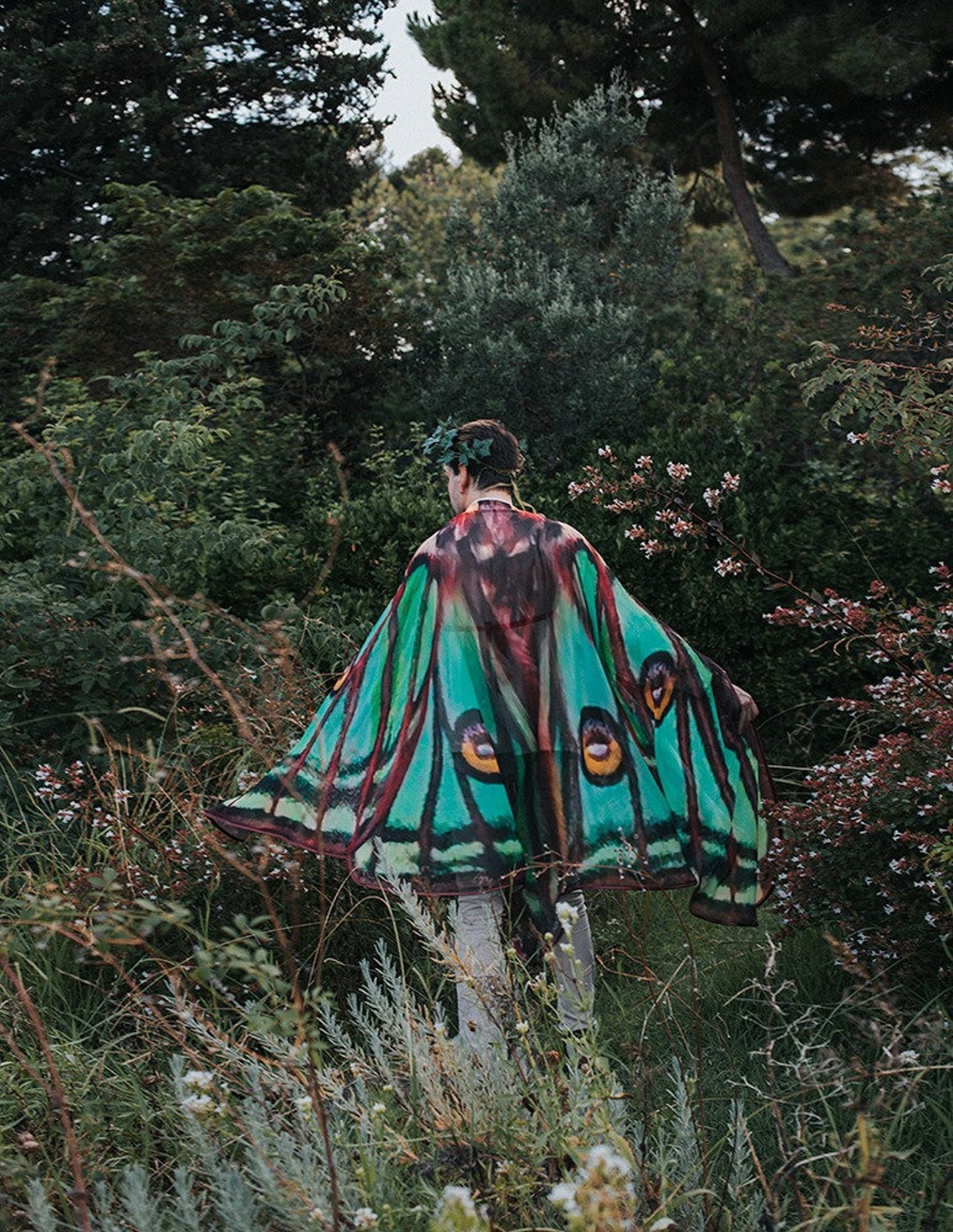 Luna moth cape dance wings costume adult Spanish luna moth | Etsy