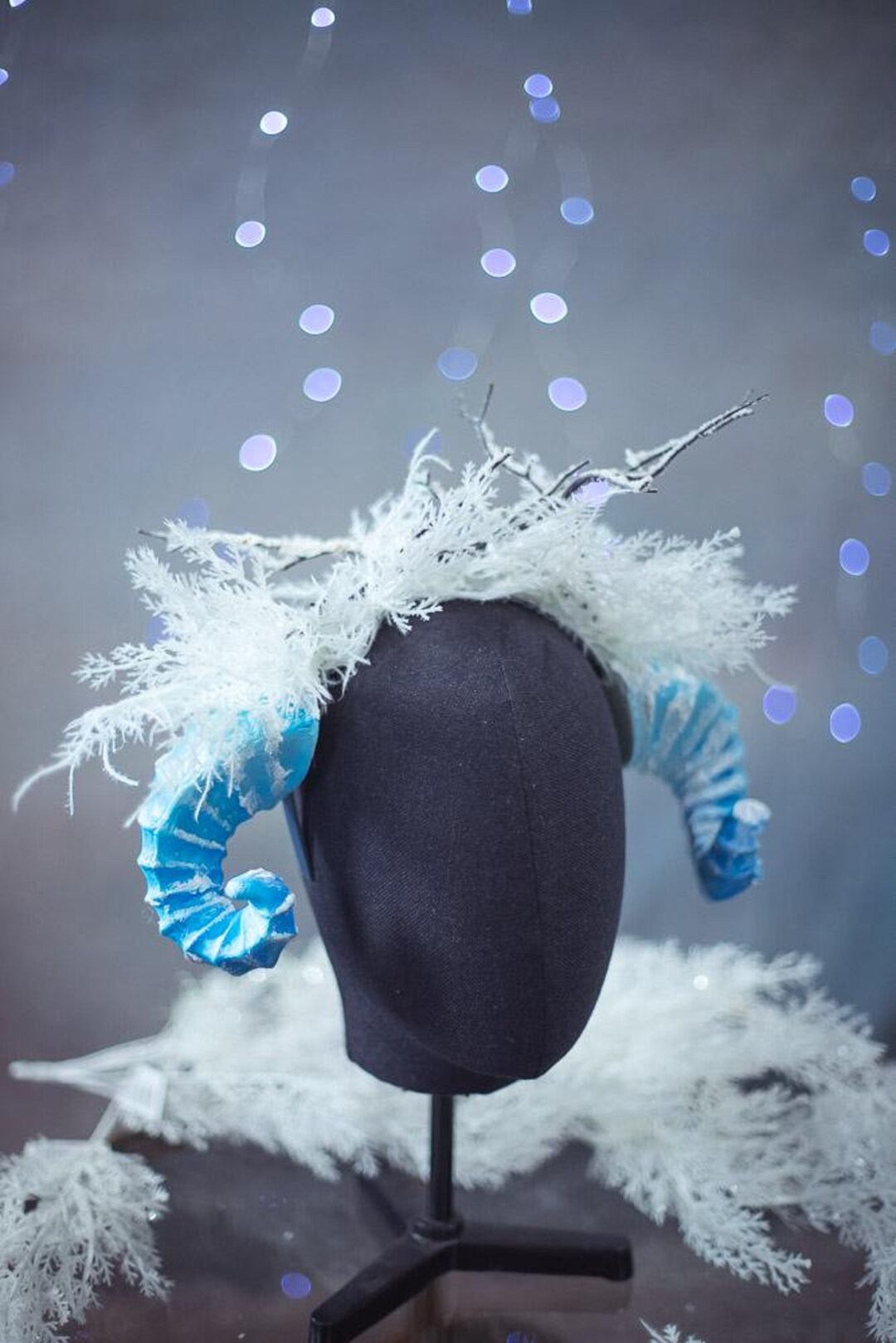 Winter Faun Horns Headdress Druid Ram Horn Headband Woodland Cosplay ...