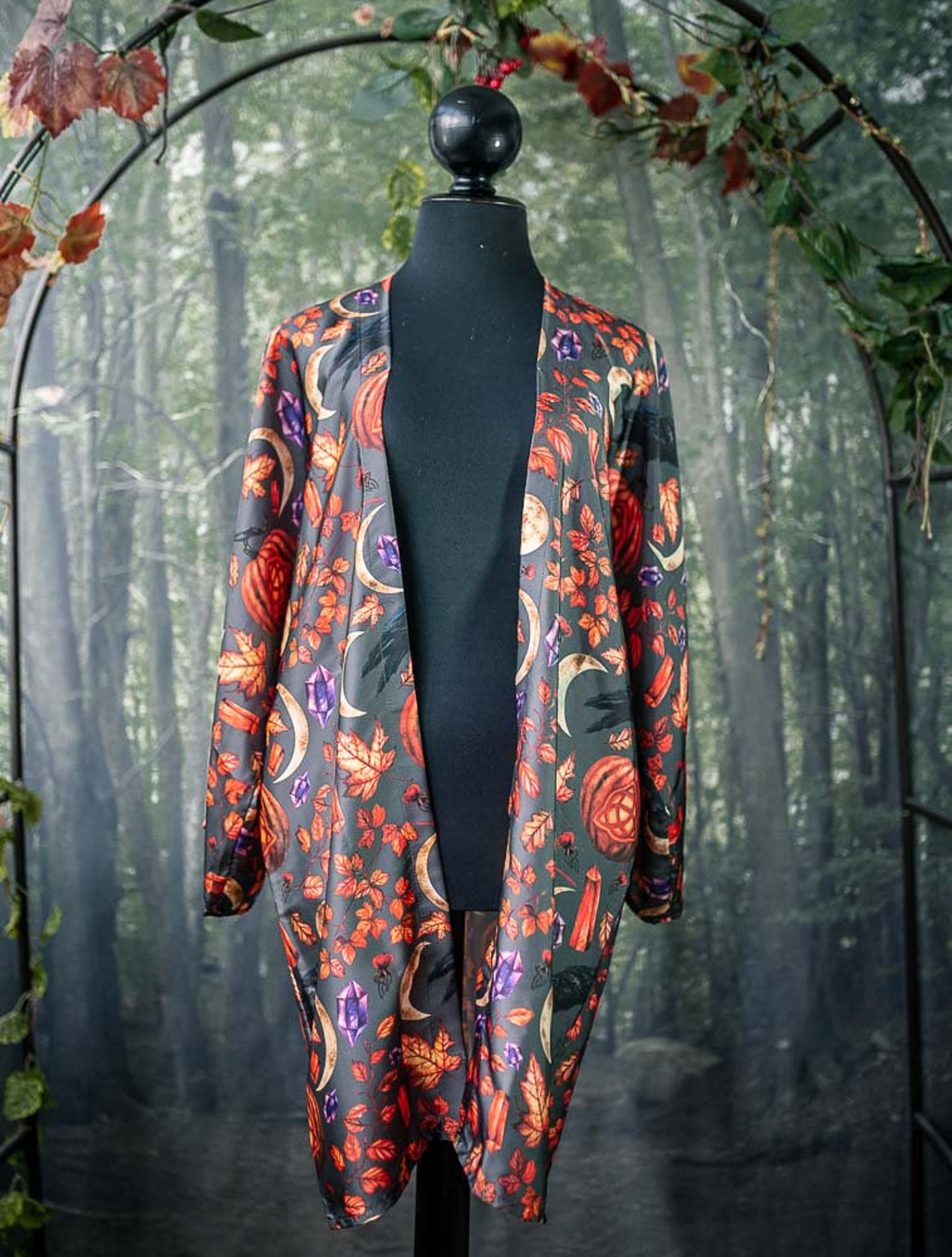Samhain Robe Sylky Clothing Cardigan Kimono Halloween Fashion - Etsy