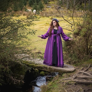 Pink Fuchsia Overdress Renaissance Costume Surcoat Medieval Dress Elven ...