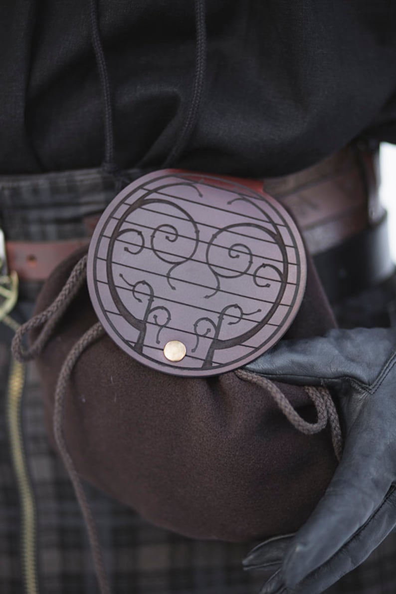 Hobbit Door Belt Bag Wood and Leather Hoobit Hole Form Black and Brown ...