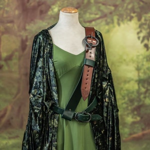 Elven Robe, Elvish Fashion Kimono, Vintage Velvet Oak Leaves Fabric - Etsy