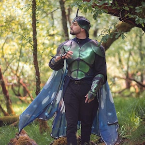 Beetle Leather Armor Green Insect Armor Shoulders Inspired by a Fairy ...