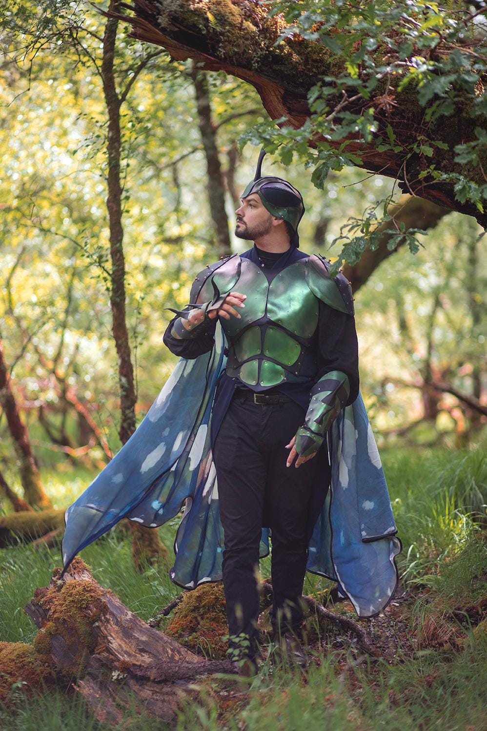 Beetle Leather Armor Green Insect Armor Shoulders Inspired by a Fairy ...