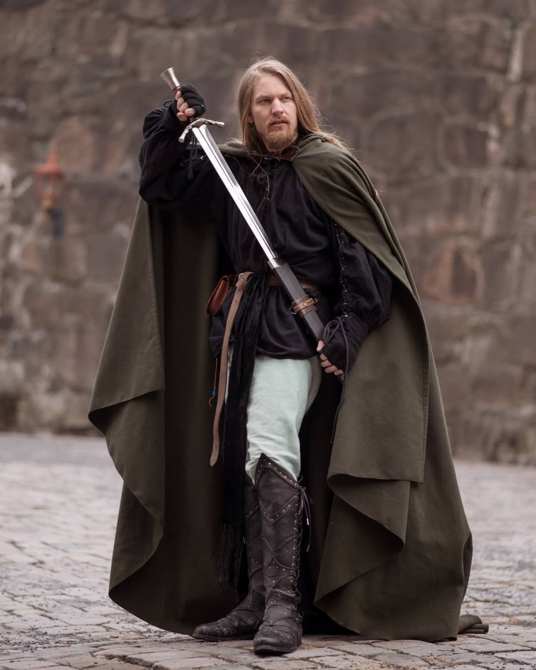 Green Vegan Wool Druid Cape Hooded Cloak Elven Costume Cloth - Etsy Canada