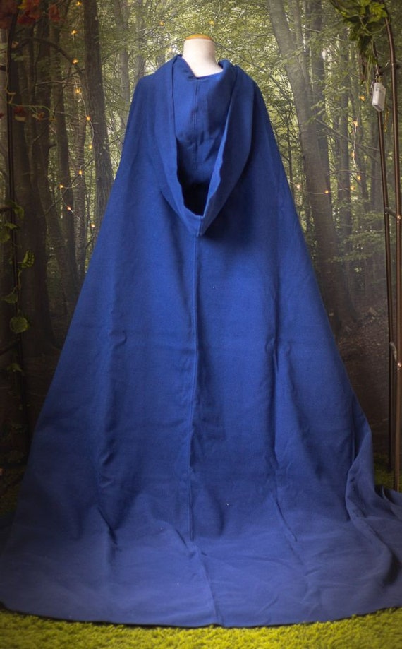 Dark Blue Hooded Cloak