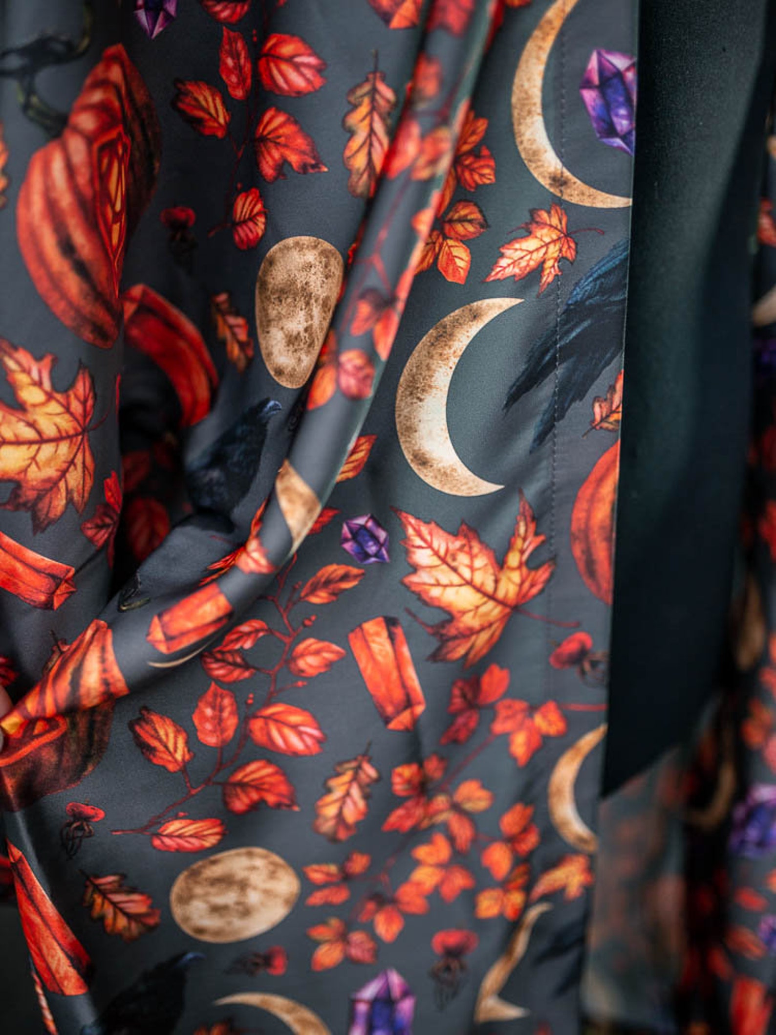 Samhain Robe Sylky Clothing Cardigan Kimono Halloween Fashion - Etsy