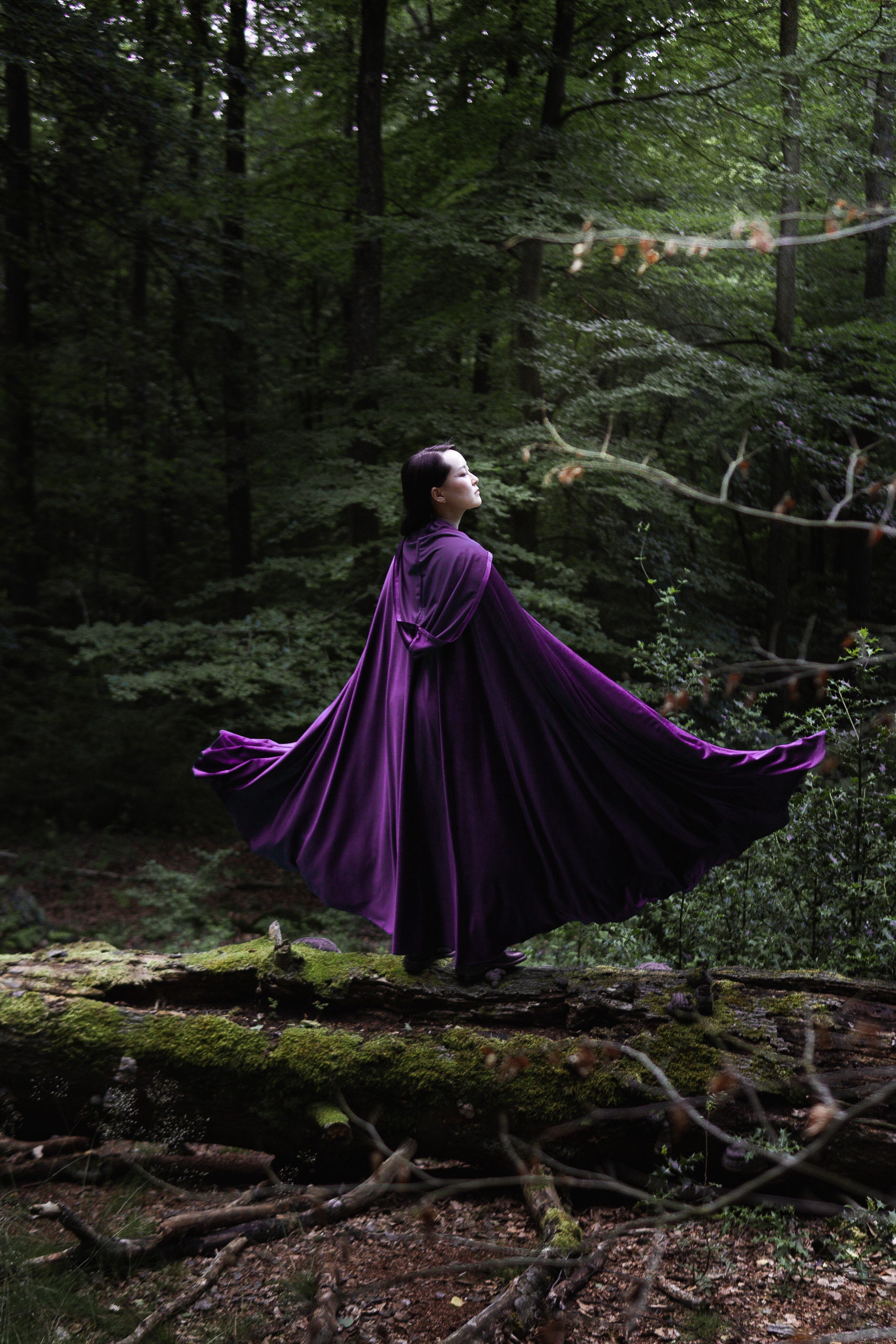 Purple Velvet Stretch Cloak Velvet Cape Costume Cape Fairytale - Etsy ...