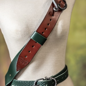 Elf Leather Corset Belt, LARP Druid Elven Costume - Etsy