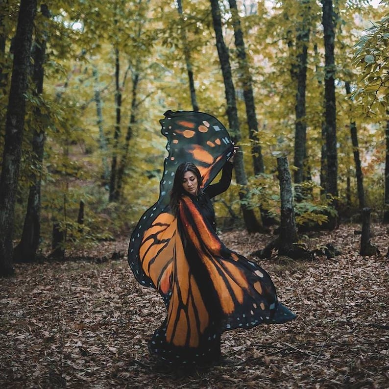 Butterfly Wings Monarch Cape Costume Adult Fairy Wings Chiffon - Etsy ...