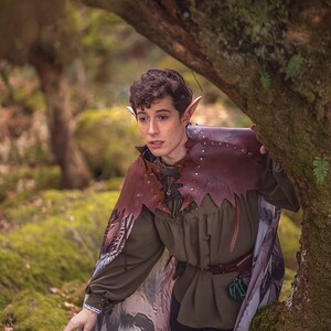 Elven Leather Gorget Brown Leaf Armor Shoulders Inspired Armor ...