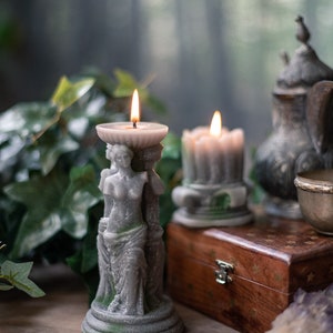 Column Candle - Greek Gruins - Abandoned Palace Candle - Caryatids ...