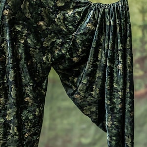 Elven Robe, Elvish Fashion Kimono, Vintage Velvet Oak Leaves Fabric - Etsy