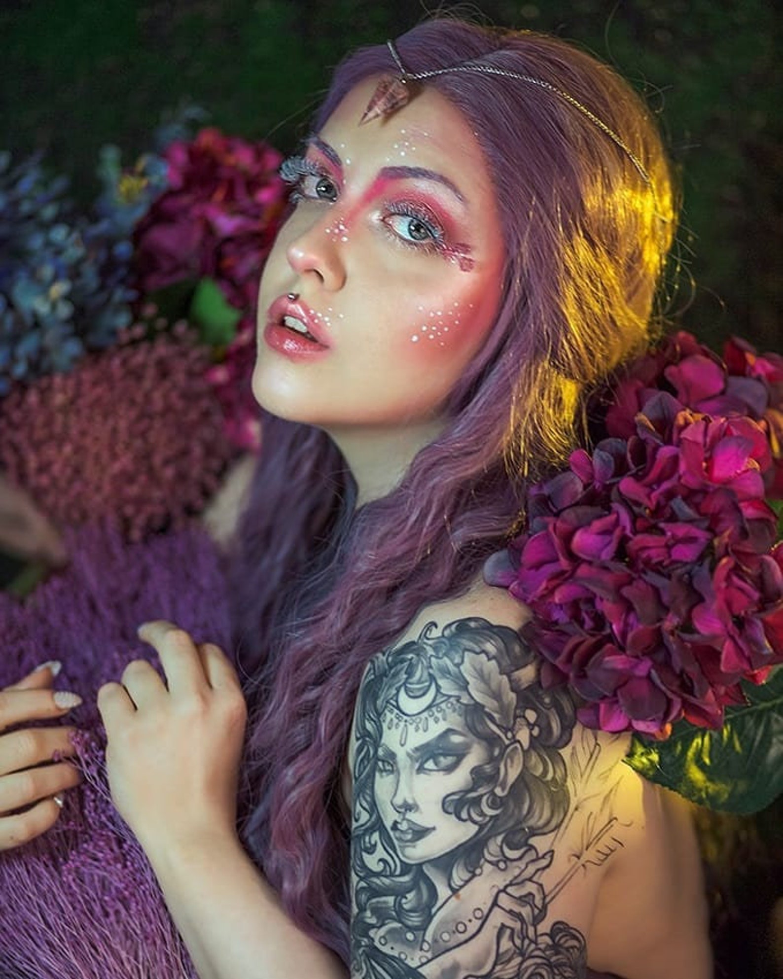 Flowers Pendulum Resin Necklace Crystal Jewelry Pink Spring - Etsy