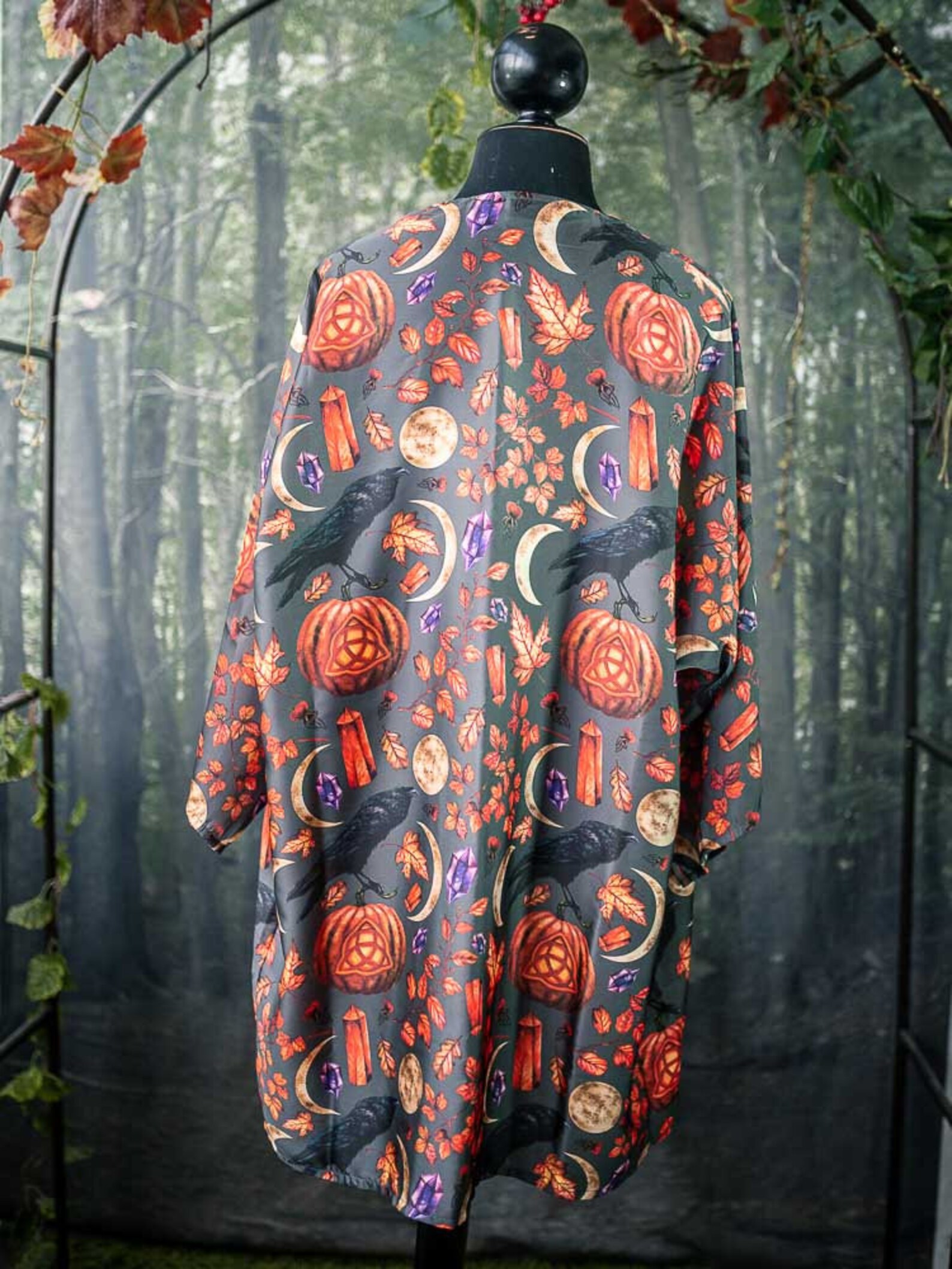Samhain Robe Sylky Clothing Cardigan Kimono Halloween Fashion - Etsy