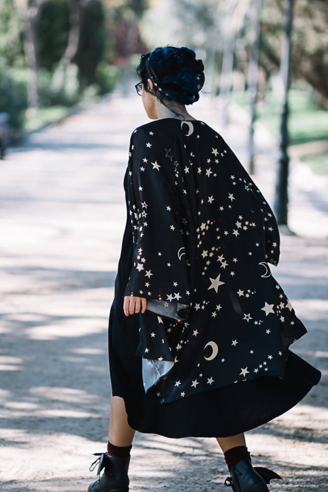 Astrology Kimono Stars Robe Sylky Clothing Cardigan Beach Celestial ...