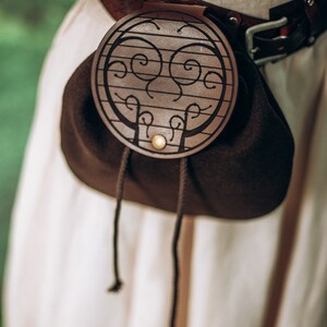 Hobbit Door Belt Bag Wood and Leather Hoobit Hole Form Black - Etsy