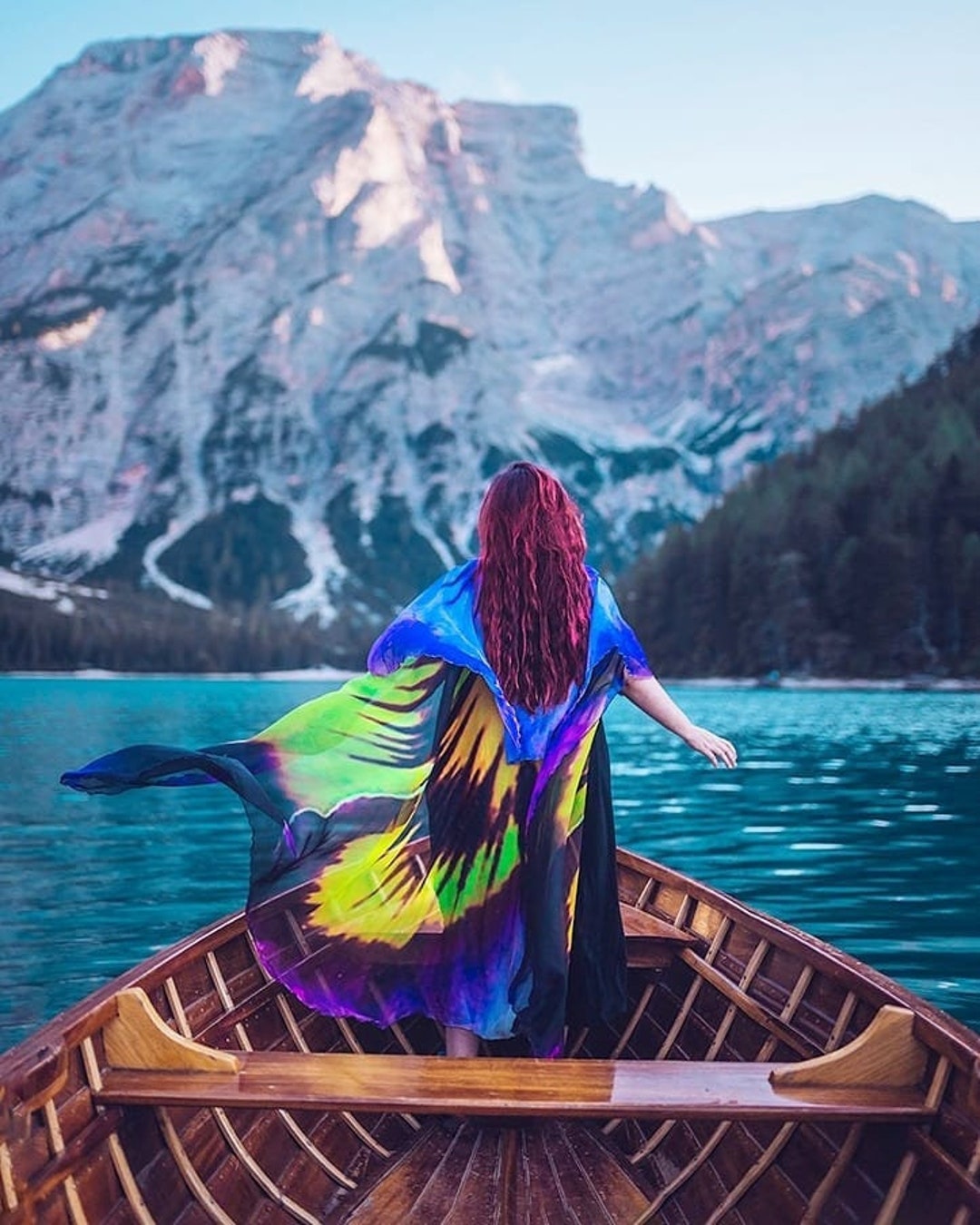 Flower Cape Floral Cloak Pansy Scarf Shawl Purple and Yellow Poncho ...