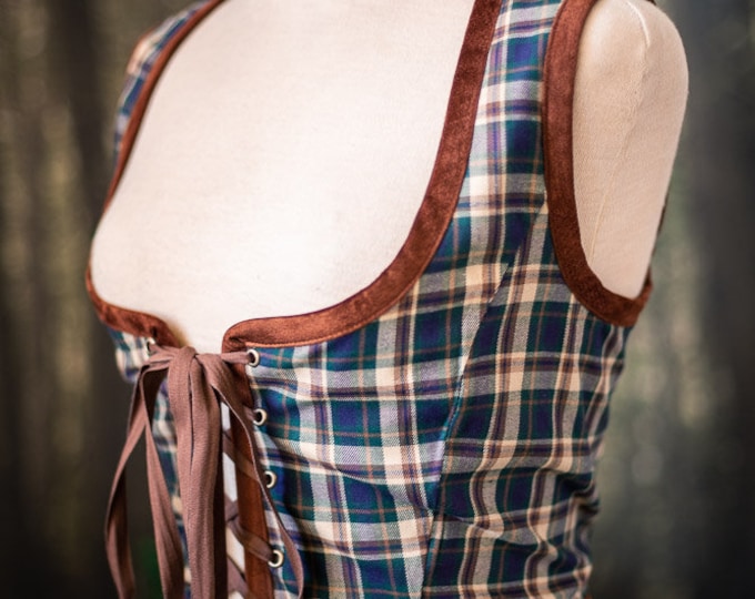 Tartan Bodice, Outlander Corset Snowflake Cottagecore Style Corset Vest ...