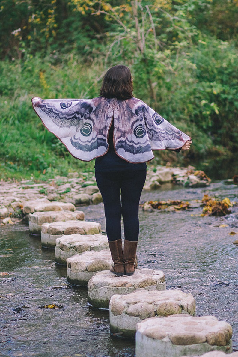 Moth Butterfly Cape Emperor Moth Cloak Dance Wings Costume - Etsy
