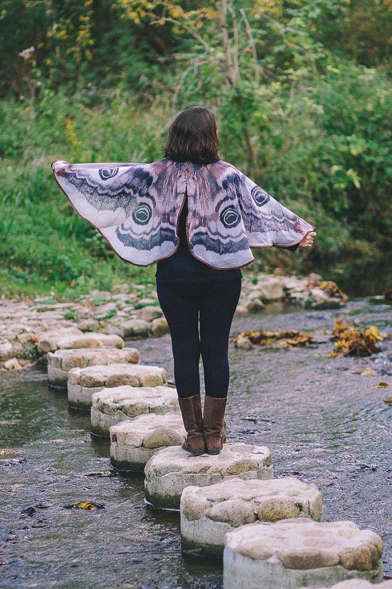 Moth Butterfly Cape Emperor Moth Cloak Dance Wings Costume - Etsy UK