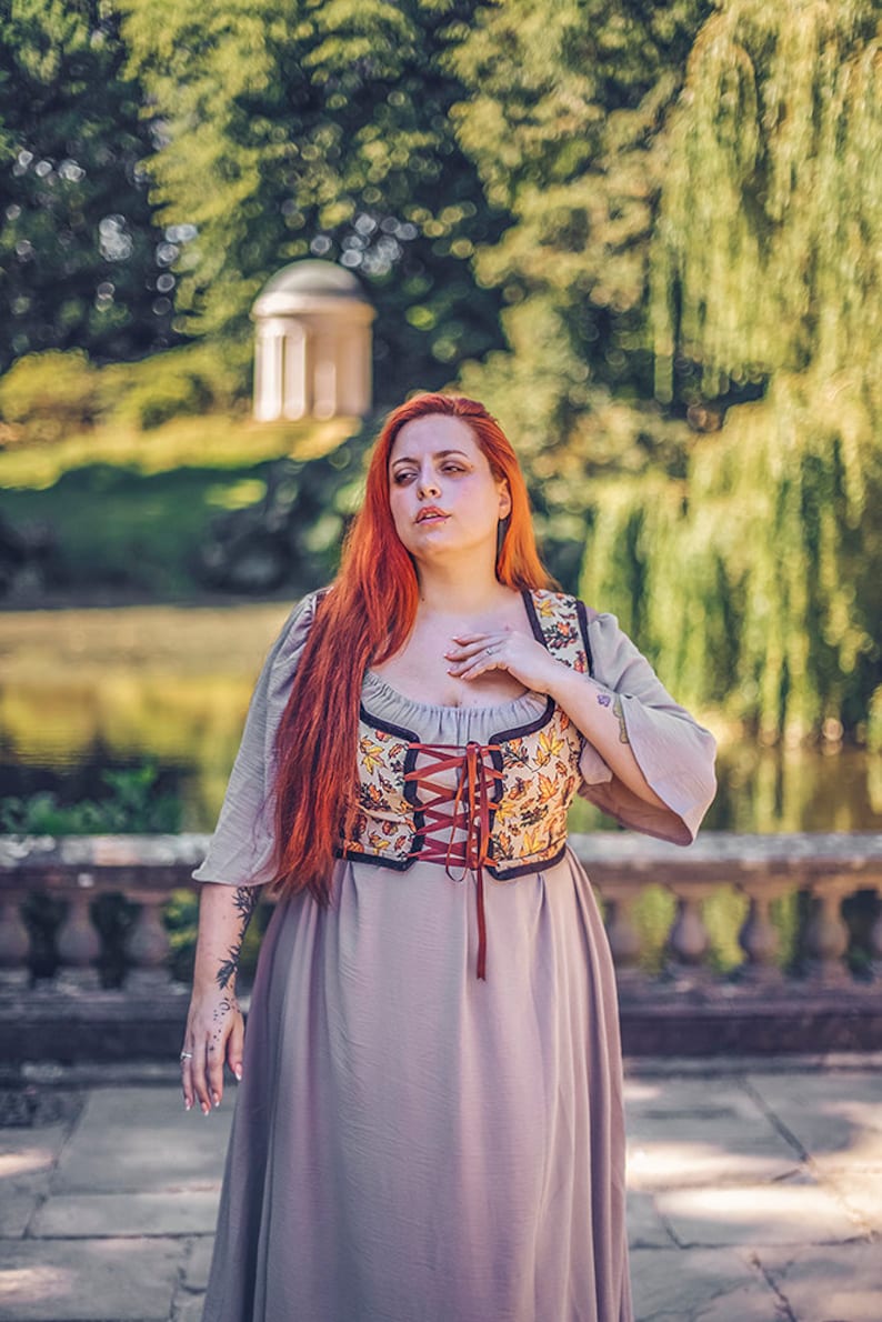 Hobbit Bodice Autumn Renaissance Corset Oak Cottagecore Style - Etsy