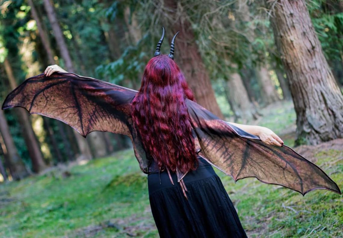 Bat Wings Dragon Demon Cape Halloween Costume Adult Goth Fairy - Etsy
